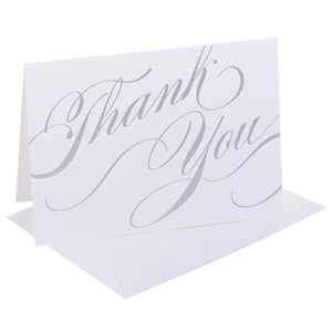 Silver Unending Gratitude Thank You Note Cards | PaperDirect's