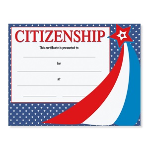 Citizenship Award Casual Certificates | PaperDirect's