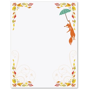 Fall Fox Border Papers | PaperDirect's