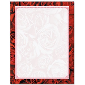 Red Red Rose Border Papers | PaperDirect's