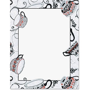Teacups Border Papers | PaperDirect's