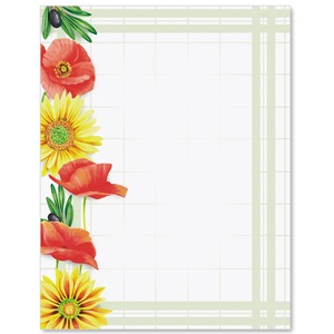 Summer Florals Border Papers | PaperDirect's