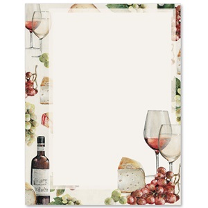 Wine List Border Papers | PaperDirect's
