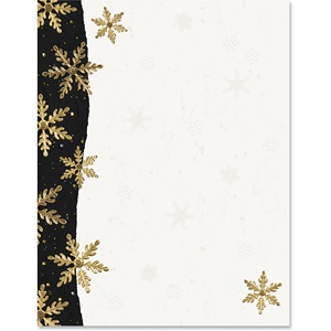 Gilded Snowflakes Specialty Border Papers | PaperDirect's