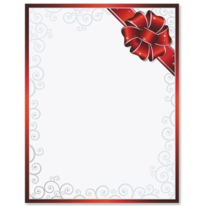 Red Ribbon Border Design