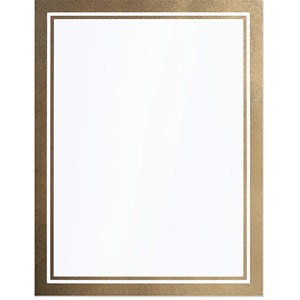 Gold Linen Border Specialty Border Paper | PaperDirect's